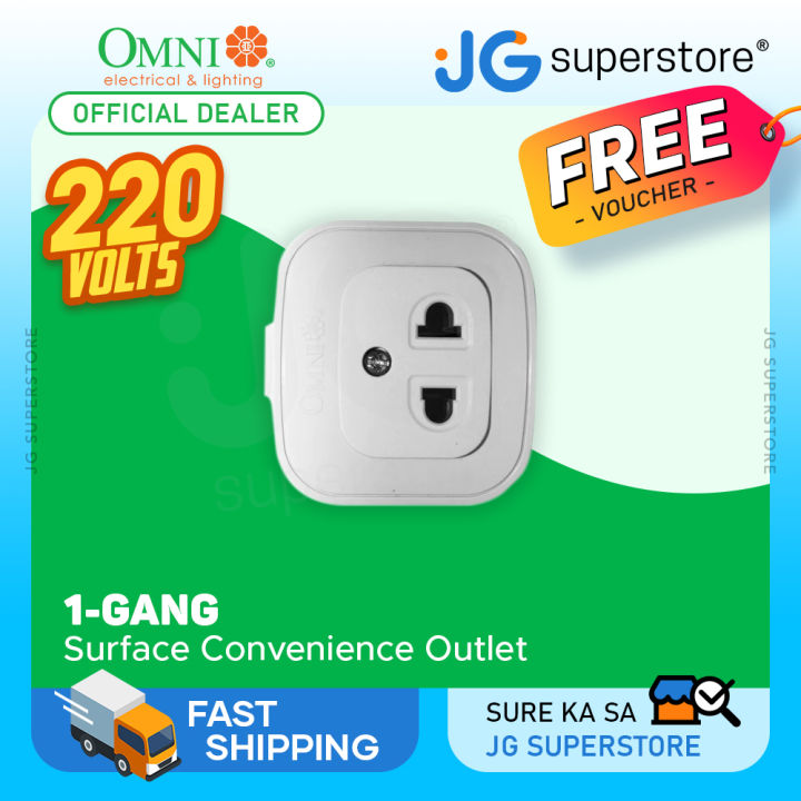 OMNI Surface Convenience Outlet Socket 10A 220V (1 Gang, 2 Gang, 3 Gang ...