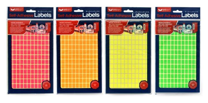 Unicorn Colour Adhesive Label 9 x 13mm 1560pcs (UCL-1001) | Lazada