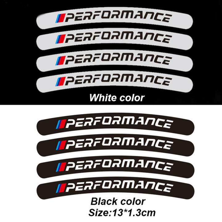 4Pcs Performance ล้อรถสติกเกอร์สำหรับ BMW E38 E39 E46 E53 E60 E61 E64 ...