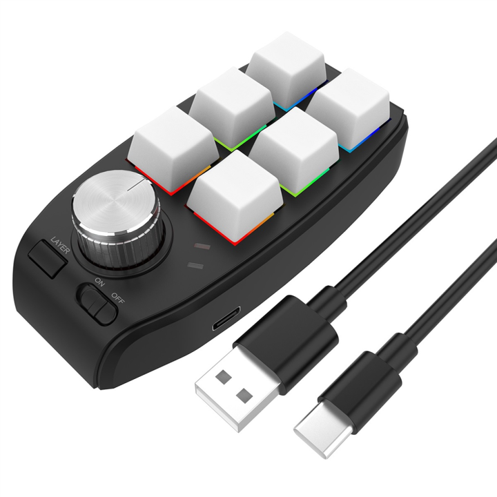 USB Custom Programming Macro Knob Keyboard 6 Keys Copy Paste Mini Button for Photoshop Gaming ...