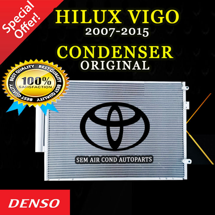 TOYOTA HILUX VIGO 2007-2015 YEAR ORIGINAL DENSO CONDENSER/ KONDENSER ...