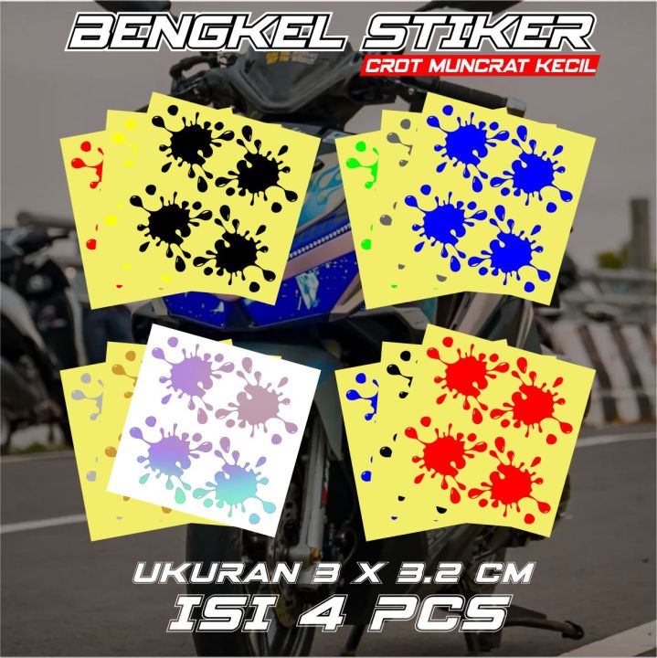 Stiker Crot Muncrat Isi 4 Ukuran Kecil Sticker Cutting Keren Aksesoris ...