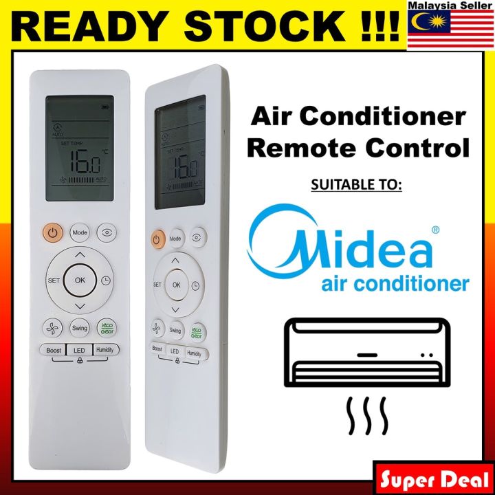 MIDEA Air Cond Aircon Aircond Remote Control Replacement (RG10L ...