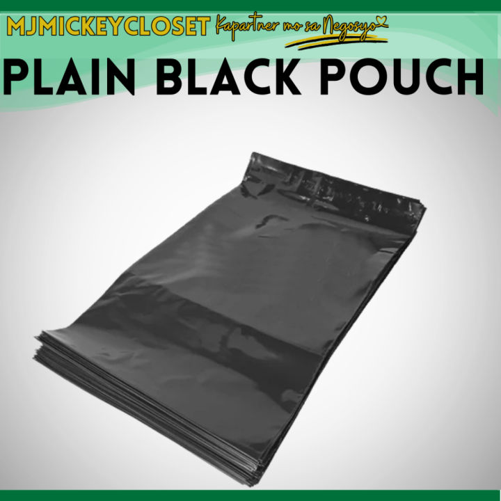 Plain Black Pouch, Courier Pouch (XS,S,M,L,XL) 100pcs laz2 | Lazada PH
