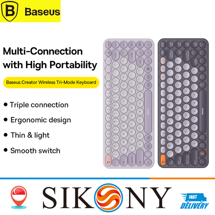 Baseus K01A Mini Wireless Tri-Mode Keyboard ***Baseus K02 ultra-thin ...