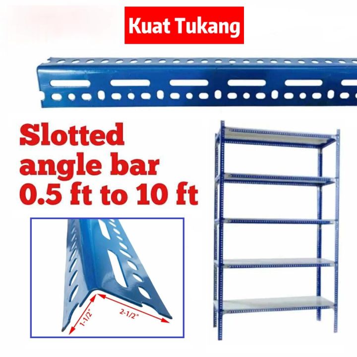 SLOTTED ANGLE BAR 1-1/2" x 2-1/2" / BESI ANGLE RAK / DIY RACK SHELF ...