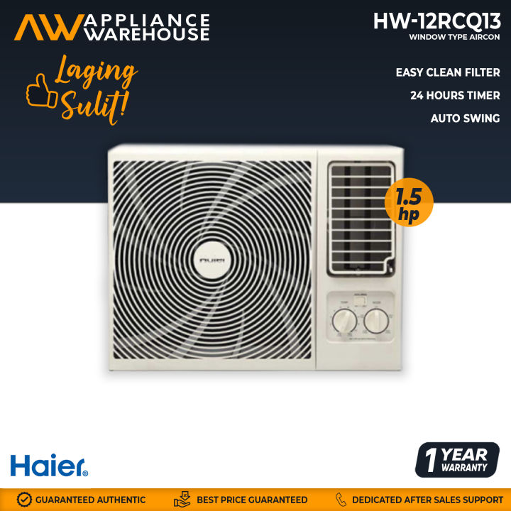 Haier HW-13RCQ32 1.5 HP Digital Window Type Aircon Inverter Grade R410 ...