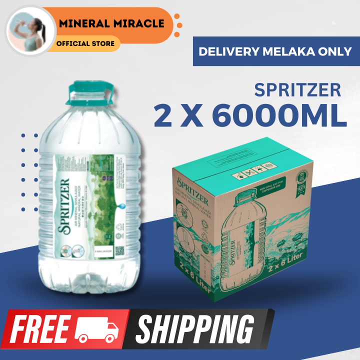 MELAKA ONLY SPRITZER Mineral Water (1 CARTON 6000ml x 2 Bottles) | Lazada