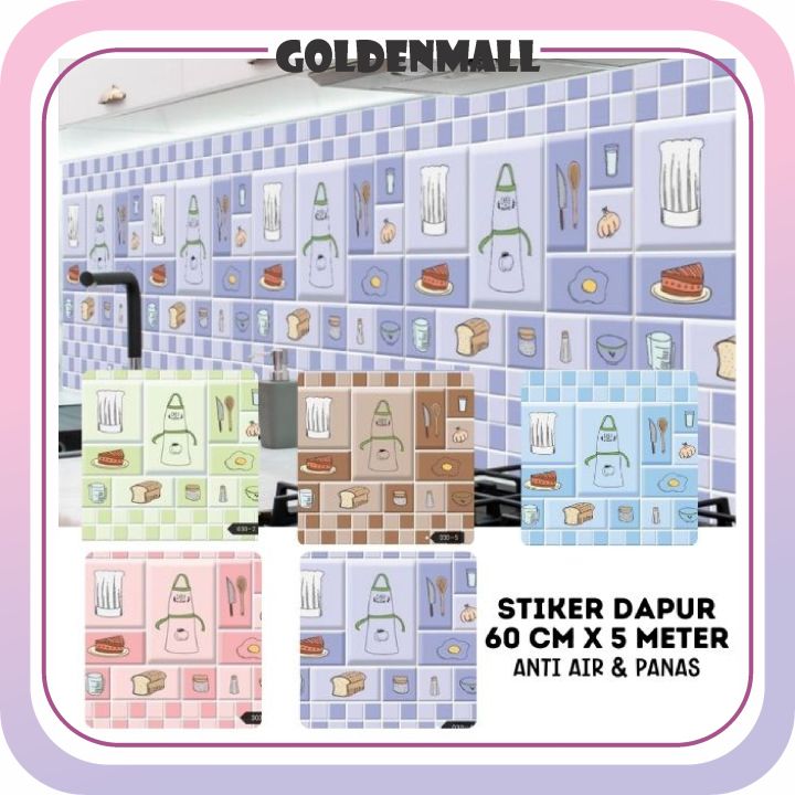 WALLSTIKER DAPUR Wallpaper Dapur Stiker Kitchen Sticker murah anti air ...