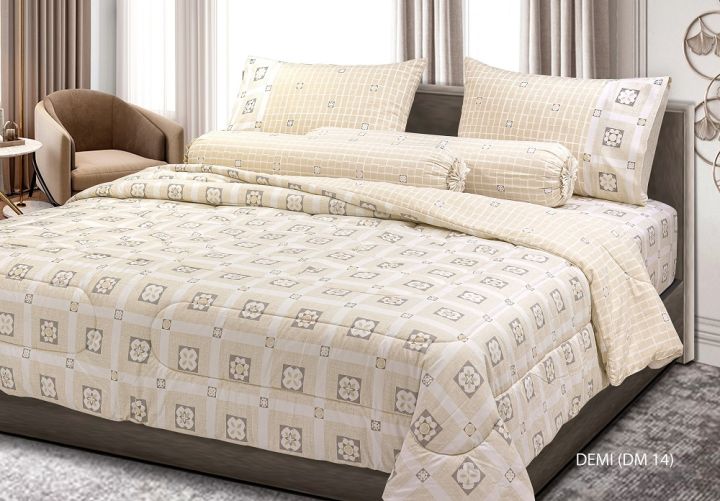 STEVENS ชุดเครื่องนอน ดีไซน์ DEMI รุ่น SOFTEX เนื้อผ้าไมโครไฟเบอร์ | Lazada.co.th