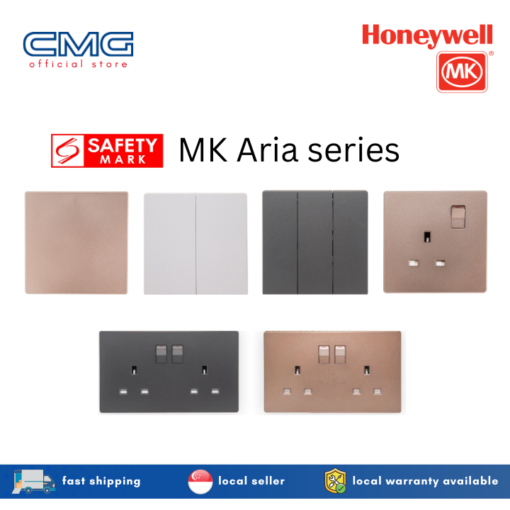 MK Honeywell Aria Series House Switch, 13A Socket, Bell Switch ...