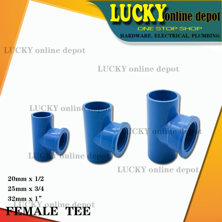 PVC BLUE FEMALE TEE PIPE FITTINGS | Lazada PH