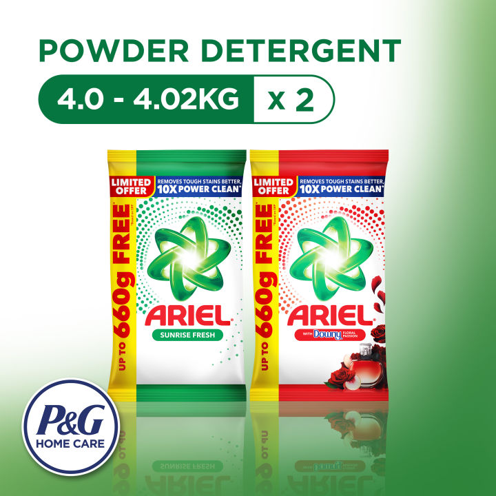[Bundle of 2] Ariel Powder Detergent Sunrise Fresh Floral Passion 4.0KG ...