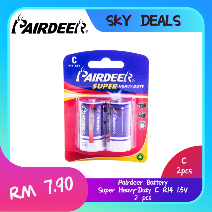 Original Pairdeer Super Heavy-Duty Battery D / C X 2 PCS | Lazada