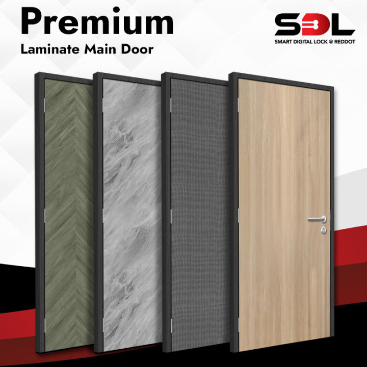 HDB & BTO Main Door Premium Laminate Door, Main Entrance Door, Include ...