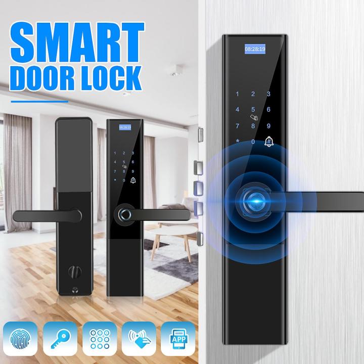 Smart Lock Intelligent Fingerprint/Password/Swipe/Key/APP Unlock 5-in-1 ...