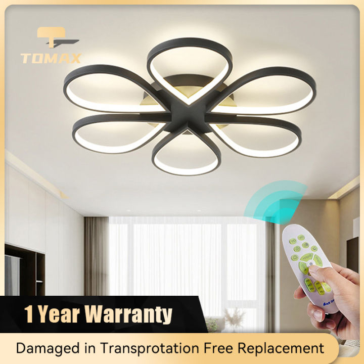 [Remote Dimming] TOMAX Flower Shaped Ceiling Light Dimmable Modern ...