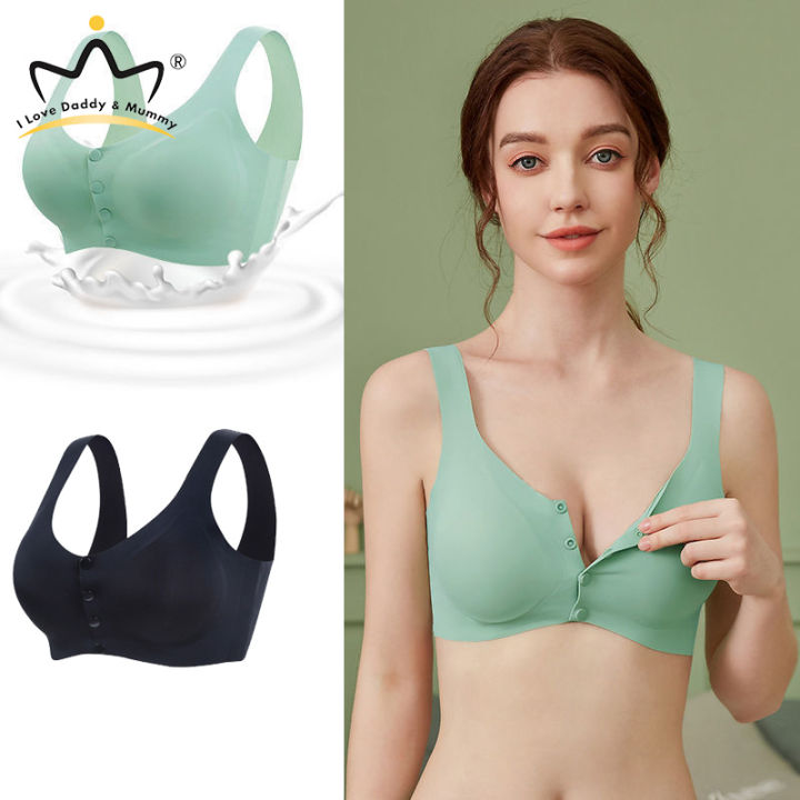Ice Silk Thin Maternity Breastfeeding Bra Pregnant Breastfeeding Pregnancy Women Underwear ...