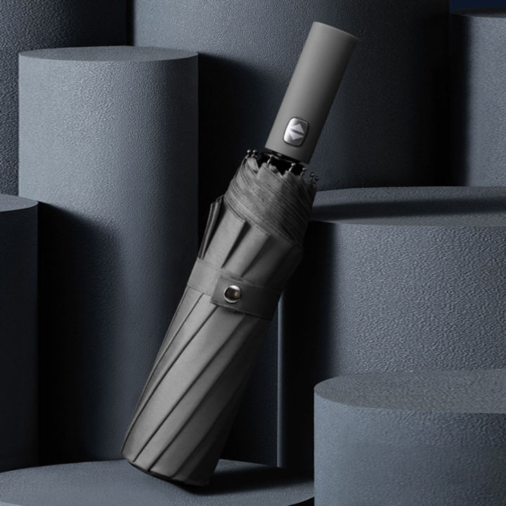 Simple Men's Umbrella Automatic 12 Ribs Windproof Golf Umbrella Strong ...