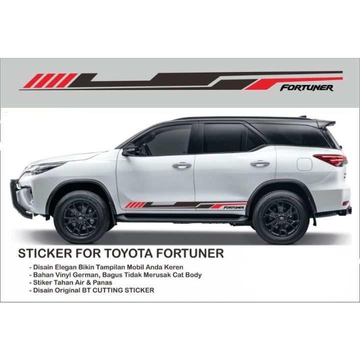 Stiker mobil toyota fortuner sticker mobil fortuner stiker list/strip ...