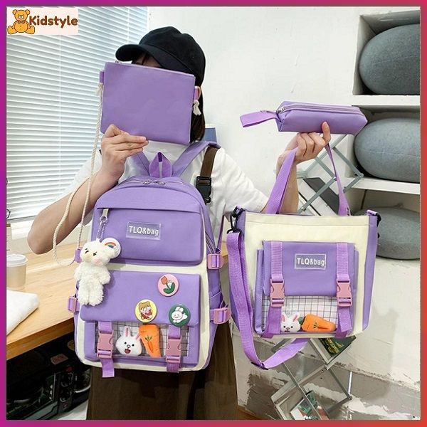 Kidstyle 4in1 Set Junior High School Big Size Bag 2022 Backpack Campus ...