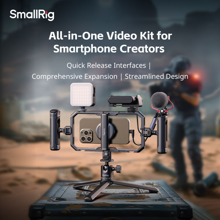 SmallRig All-in-One Vlogging Kit Magsafe Quick Release Mobile Phone ...
