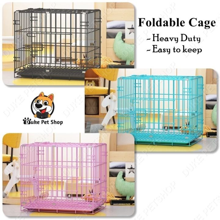 Dog Cage with Poop Heavy Duty Pet Cages Foldable M L | Lazada PH