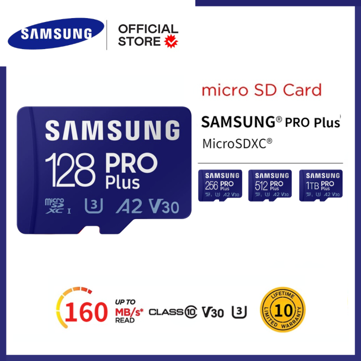 Samsung PRO Plus 128GB 256GB 512GB 1TB Micro SD Card UHS-I U3 V30 A2 ...