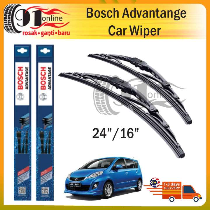 Bosch Advantage Wiper Set For Perodua Alza 24 /16 | Lazada