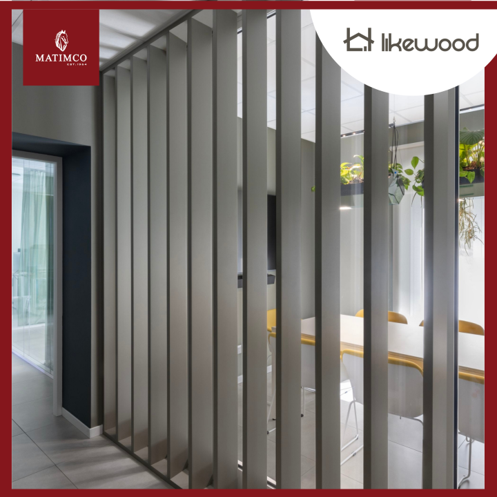 Matimco Likewood Indoor WPC Tubular Post and Baffles (For Wall ...