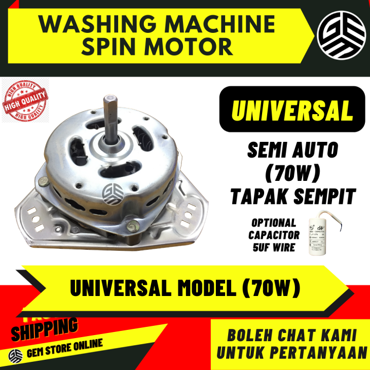 WASHING MACHINE SEMI AUTO SPIN MOTOR TAPAK SEMPIT / MOTOR MESIN BASUH ...