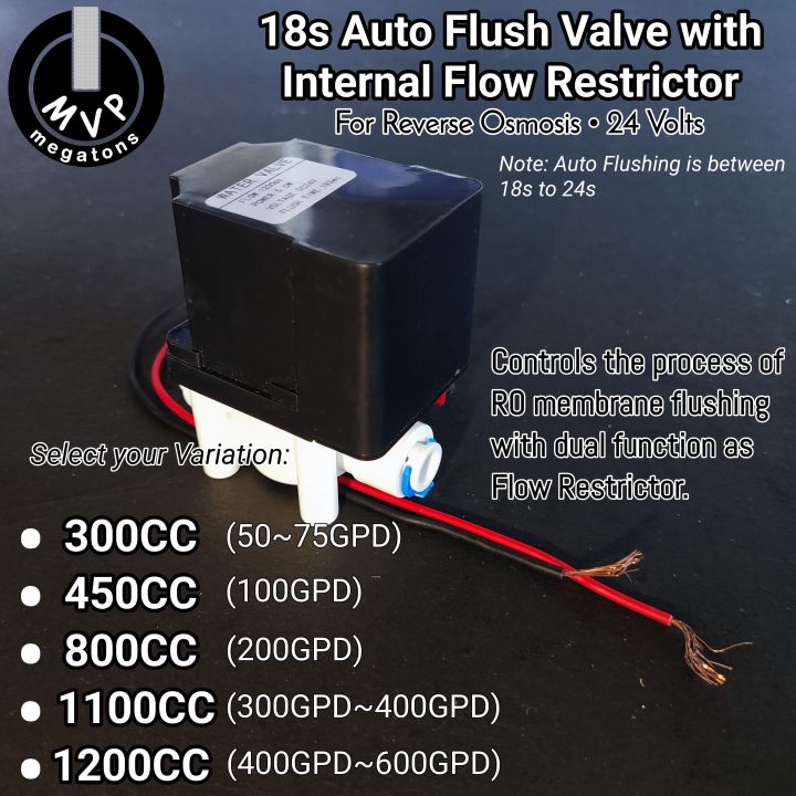 18s Auto Flush Waste Solenoid Valve with Internal Flow Restrictor 24v 1 ...