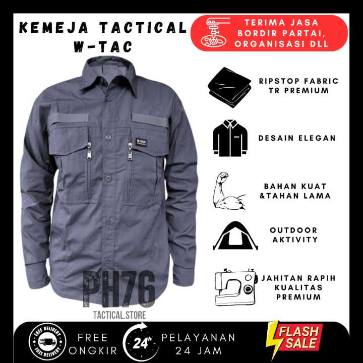 Kemeja Tactical W-Tac Lengan Panjang / Kemeja Lapangan Tactical Wtac / Seragam kantor ...