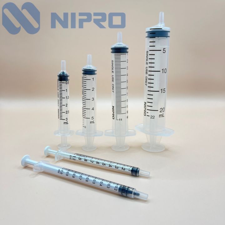 NIPRO syringe ไซริงค์ หลอดป้อนยา กระบอกฉีดยา 10 ml 20 ml 50 ml แบ่งขาย | Lazada.co.th