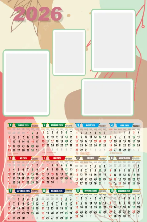 KALENDER 2026 CUSTOM, BISA PAKAI FOTO DESAIN BEBAS FILE KIRIM KE ADMIN ...