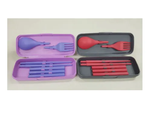 Tupperware Portable Cutlery Set Spoon Fork Chopsticks with Casing | Lazada