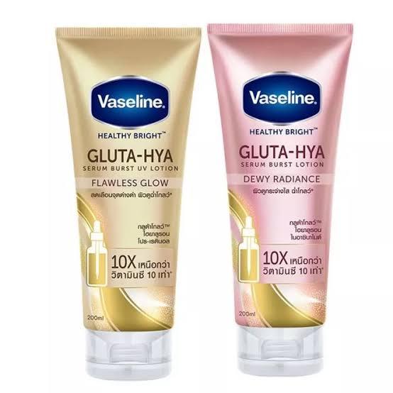 Vaseline Gluta HYA Serum Burst - UV - Lotion Flawless Bright & Dewy ...