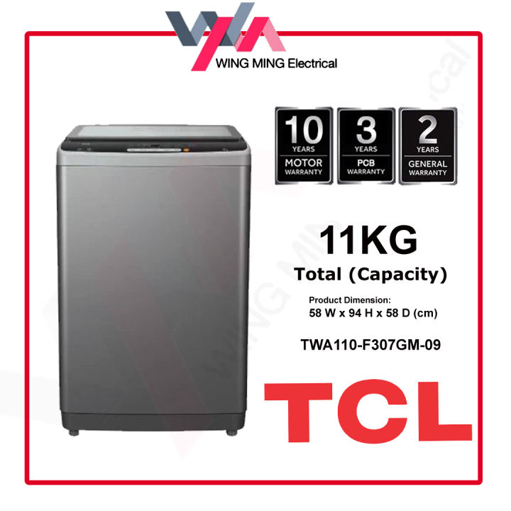 TCL 11KG Top Load Washing Machine Washer/Mesin Basuh (TWA110-F307GM-09) Mesin Basuh Auto/洗衣机 ...