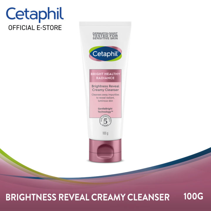 Cetaphil Bright Healthy Radiance Brightness Reveal Creamy Cleanser 100G ...
