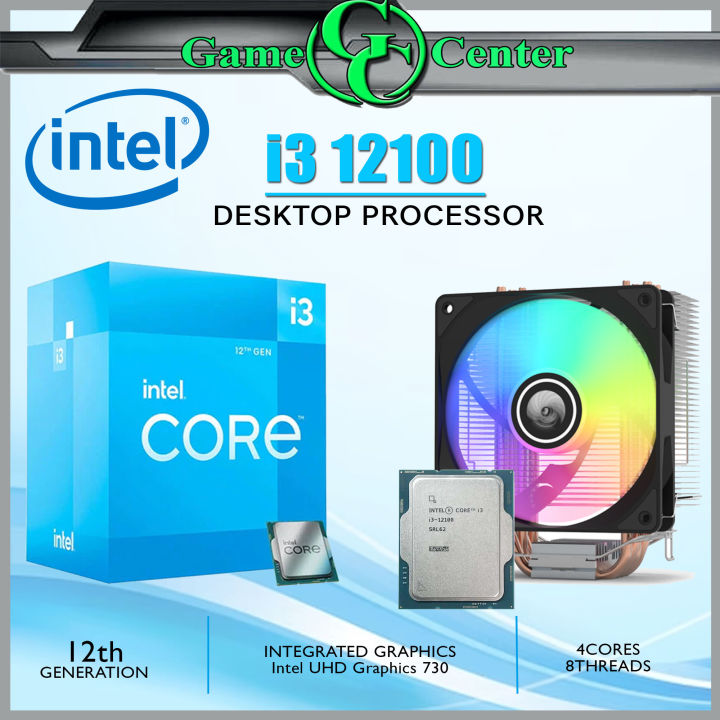 INTEL i3-12100 ( i3 12100 ) 12th Generation Processor 4Cores 8Threads ...