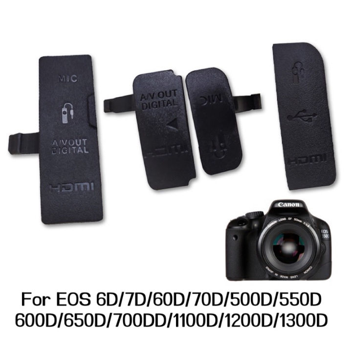 USB/HDMI-compatible DC IN/VIDEO OUT Rubber Door Bottom Cover For Canon ...