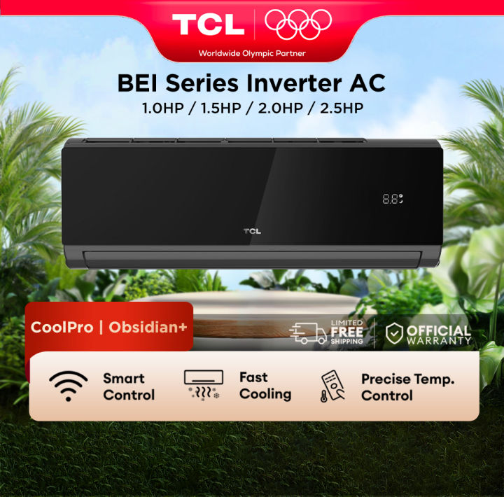 TCL BEI Series CoolPro | Obsidian+ Inverter Aircon Split-type Air ...