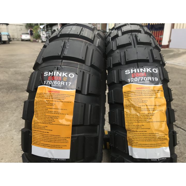 ยางมอเตอร์ไซค์ Kawasaki W800 ยี่ห้อ shinko E804,805 | Lazada.co.th