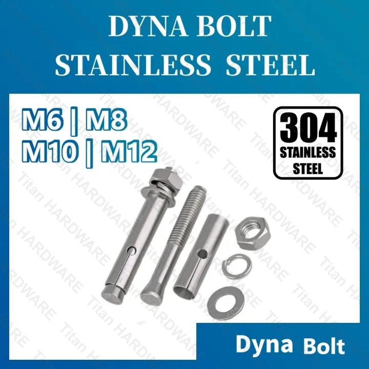 2-5pcs STAINLESS 304 Dyna Bolt / Expansion Bolt / Anchor Bolt (M6-M8 ...