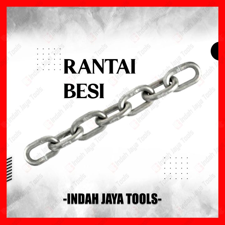 RANTAI BESI METERAN 5 MM 3/16 Inch Gembok Motor Portal Pagar Galvanis ...