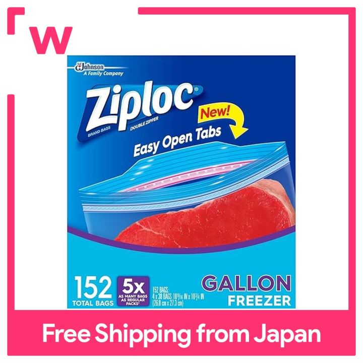Ziploc Double Zipper Freezer Gallon Bags, Total: 152 Bags (4 X 38 Count) by Ziploc | Lazada