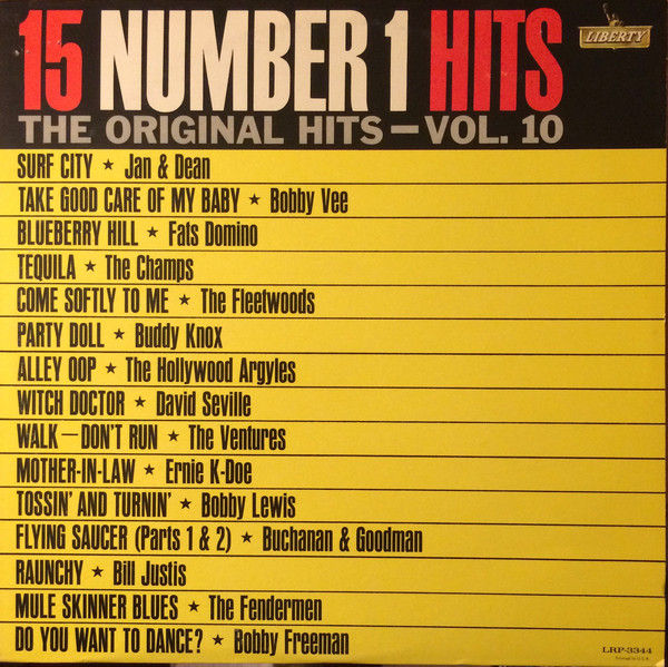 Various ‎– 15 Number 1 Hits (Original Hits Vol. 10) LP Record Vinyl ...