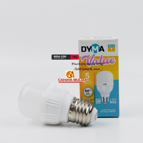 DYMA VALUE Bulb T Lampu LED 5W 10W 15W 20W Cahaya Putih Hemat Energi ...