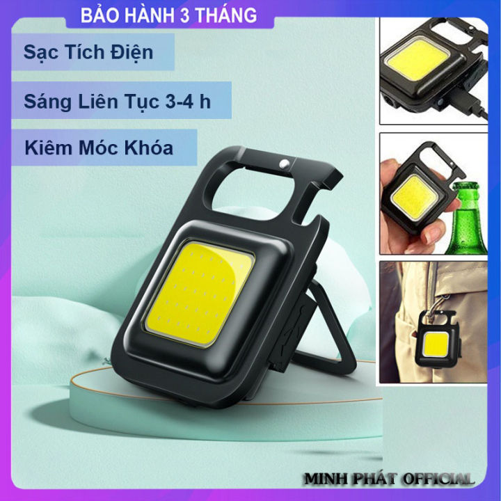 { Cao Cấp } Đèn LED Mini 3in1 Kiêm Móc Chìa Khoá, Mở Bia Loại Cao Cấp ...