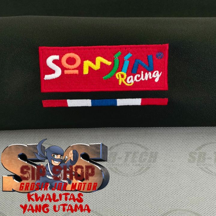 Kulit Jok Motor Somjin Racing Bordir - Sarung Jok Motor Bordir - Cover ...